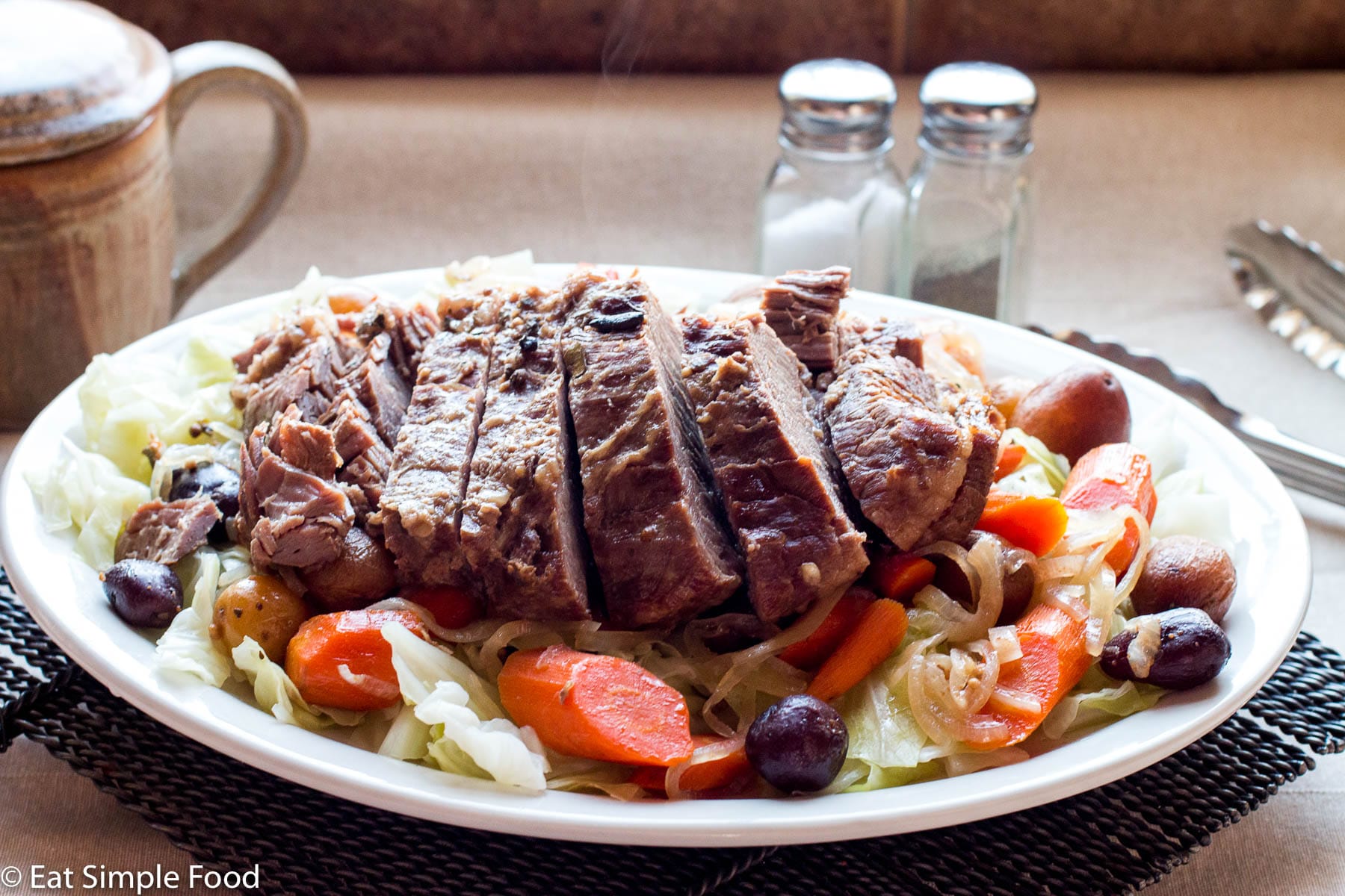 Easy Slow Cooker Corned Beef And Cabbage - Eat Simple Food