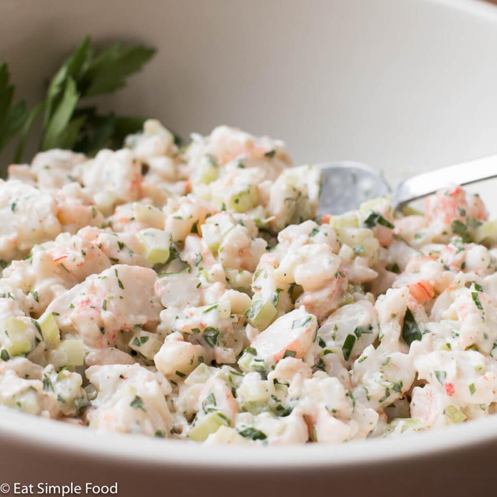 The Best Homemade Cold Shrimp Salad Recipe - Eat Simple Food