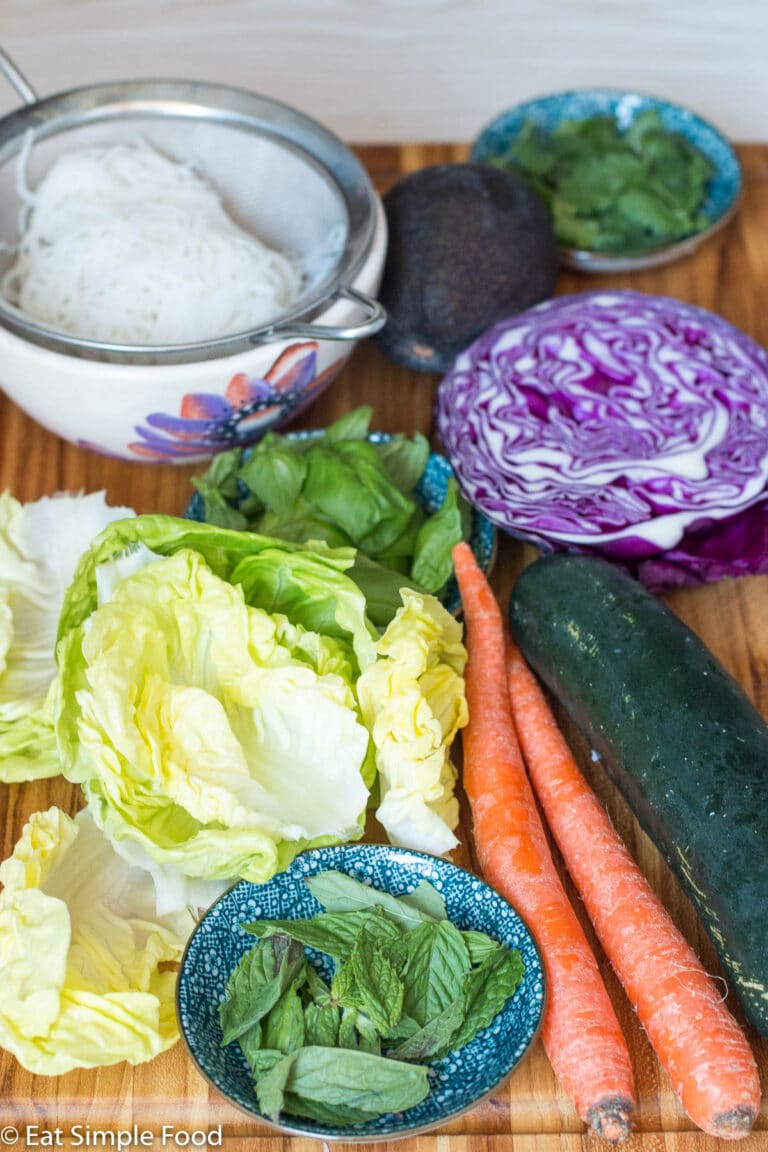Healthy & Fresh Vegetable Spring Roll Recipe & Video - Eat Simple Food