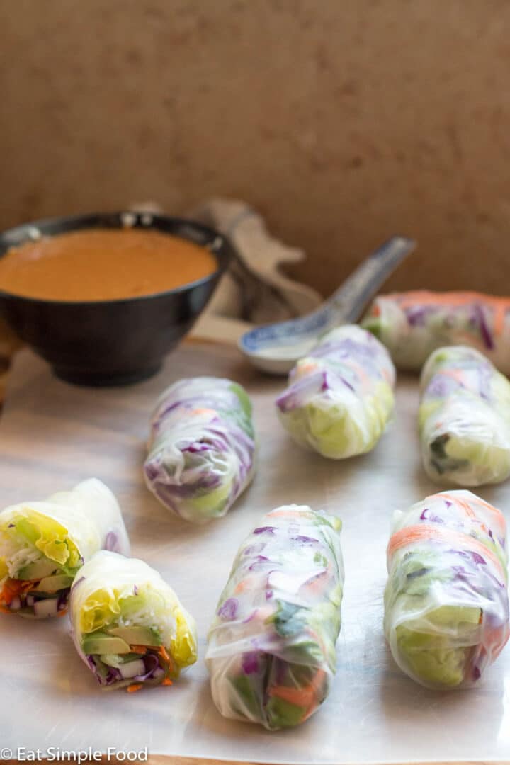 Healthy & Fresh Vegetable Spring Roll Recipe & Video - Eat Simple Food