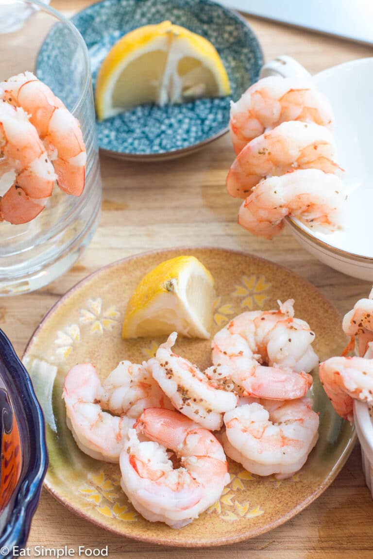 Simple and Easy Poached Shrimp Recipe and Video - Eat Simple Food